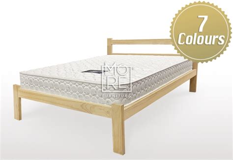Double Bed Frames Arthur Raw Solid Pine Timber Bed Frame Stainable