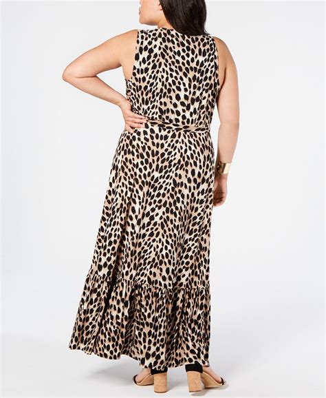 Inc International Concepts Inc Plus Size Leopard Print Faux Wrap Maxi