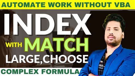 Index Formula With Match Choose And Large How To Grouping Formula In Excel Advanced Excel