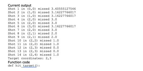 Solved Existing Hittarget Function Uses A Primitive