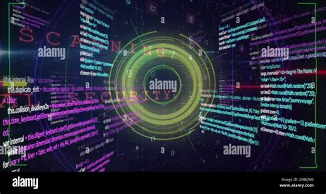 image of cube in loading circles and computer language over letters