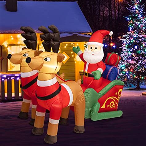 5 9ft Long Christmas Inflatables Outdoor Decorations Inflatable Santa