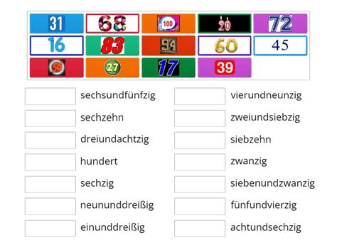 Die Zahlen 0 100 Match Up