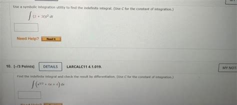 solved use a symbolic integration utility to find the