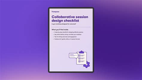 Collaborative Session Design Checklist Howspace