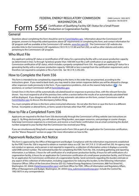 Ferc Form 556 Fill Out Sign Online And Download Fillable Pdf Templateroller