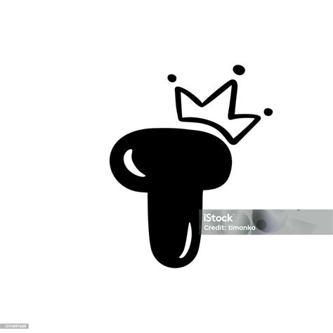 벡터 통통 빈티지 귀여운 편지 T 크라운 프린세스 요소 글꼴 로고 페이지 장식 및 디자인 일러스트에 대한 발렌타인 핸드 그린