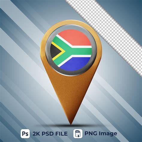 Premium Psd 3d Pointer South Africa Flag