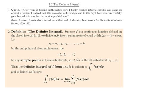 MATH Lecture Define Integrals The Definite Integral After Years Of Finding