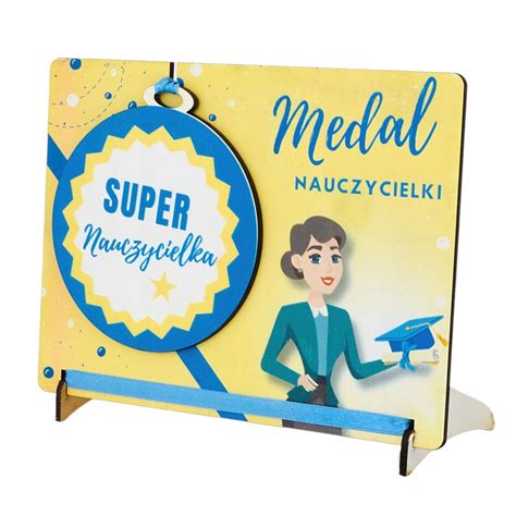 Prezent Na Zakończenie Roku Szkolnego Medal Super Nauczycielki Podziękowanie Na Koniec Roku