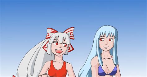 東方 もこけーねで海 ひのきのイラスト Pixiv