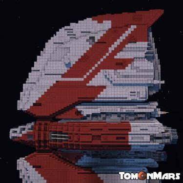T 6 Jedi Shuttle In Minecraft Side View In 2024 Minecraft Creations