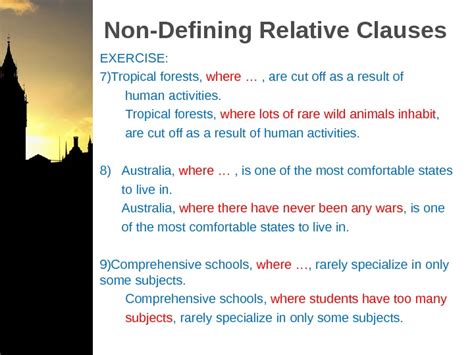 Defining And Non Defining Relative Clauses
