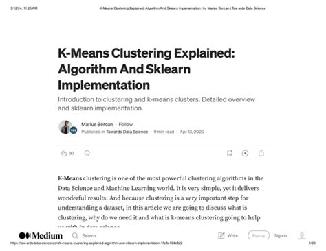 K Means Clustering Explained Algorithm And Sklearn Implementation By Marius Borcan Towards