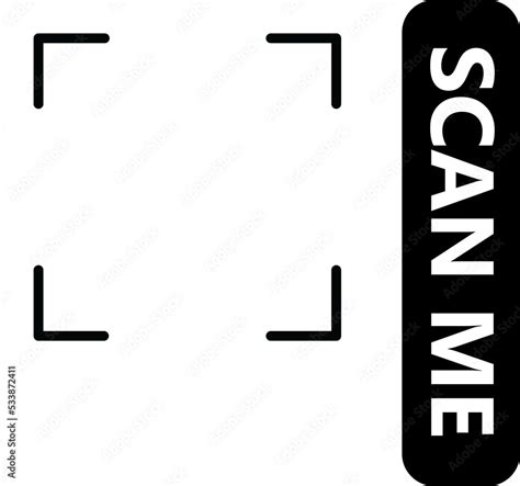 Scan Me Qr Code Template Qr Code Frame Illustration For Mobile Apps