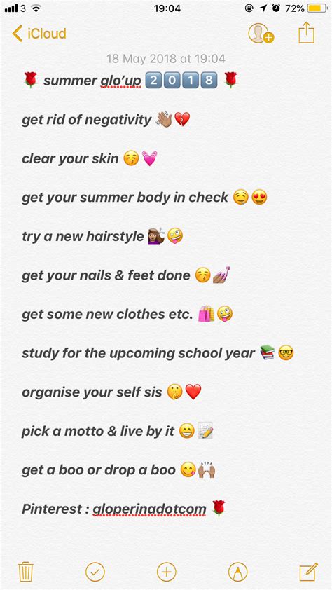 Summer Glo Up Beauty Routine Checklist Back To School Glo Up Skin