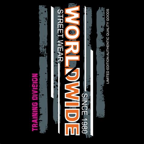 Worldwide Slogan Tee Graphic Typography For Print T Shirtillustration