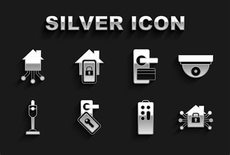 Set Digital Door Lock Motion Sensor Smart Home Remote Control Vacuum Cleaner And Mobile With