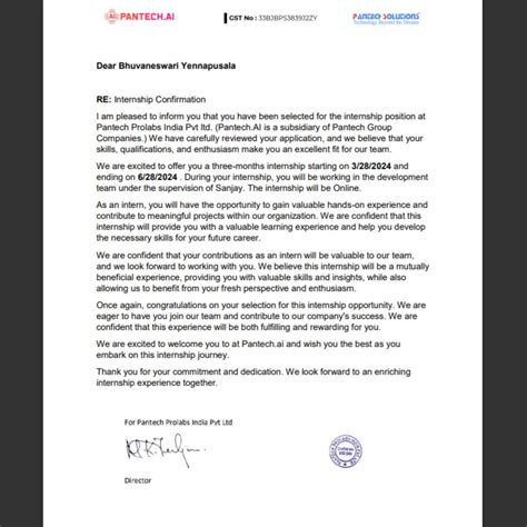 Bhuvaneswari Yennapusala On Linkedin Warriorsway Offerletter