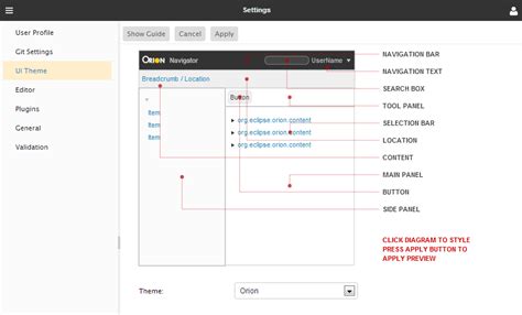 Oriondocumentationuser Guidereferencesettings Page Eclipsepedia