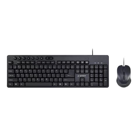 Gembird Kbs Um 04 Keyboard And Mouse Set Us Black Tastatur