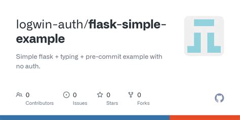 Github Logwin Authflask Simple Example Simple Flask Typing Pre