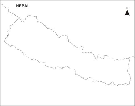 Printable Blank Map Of Nepal Outline Transparent Png Map