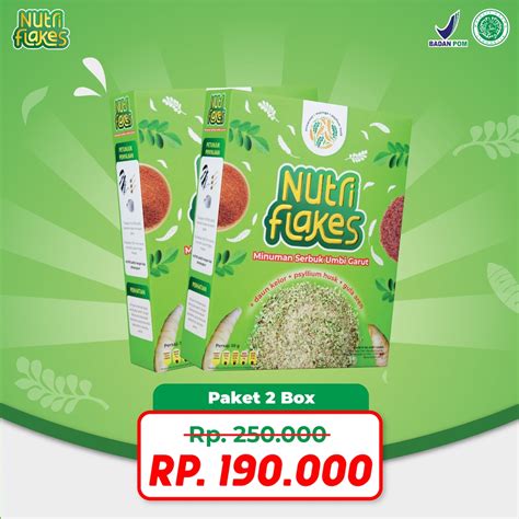 Jual Nutriflakes Sereal Umbi Garut Atasi Asam Lambung Dan Maag Original