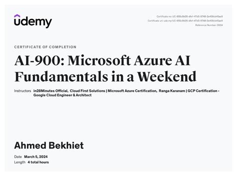 Completed Microsoft Fundamentals Ai Course Ahmed Bekhiet Pmp Popm