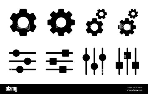 Setting Icon Set Cog Settings Icon Symbol Stock Vector Image And Art Alamy