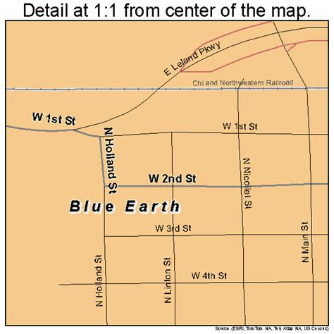 Blue Earth Minnesota Street Map 2706688