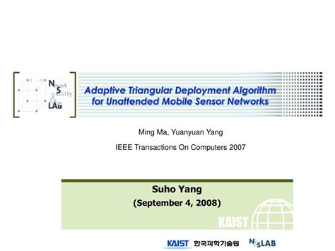 Ppt Adaptive Triangular Deployment Algorithm For Unattended Mobile