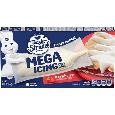 Pillsbury Toaster Strudel Limited Edition Mega Icing Strawberry