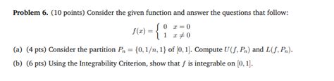 Solved Problem 6 10 Points Consider The Given Function