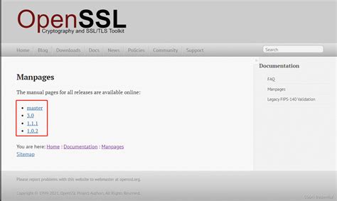 Openssl官网文档资料openssl 文档 Csdn博客