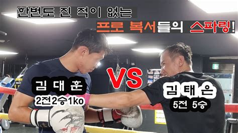 한번도 진 적이 없는 프로 복서들의 스파링 김대훈장정구vs 김태은창원 몬스터 프로복싱 스파링 챔피언 무패우승