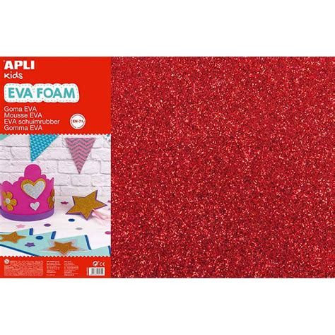 Goma Eva Con Purpurina 600 X 400 X 2 Mm Apli Telas Y Goma Eva Para