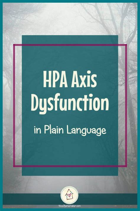 HPA Axis Dysfunction In Plain Language