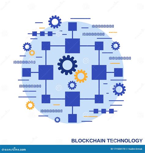 Blockchain Technology Vector Concept Illustration Stock Vector Illustration Of Flat Network