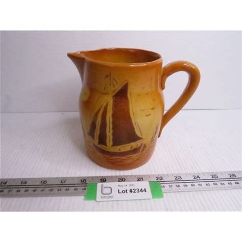 Medalta Water Pitcher Chip On Spout Bodnarus Auctioneering