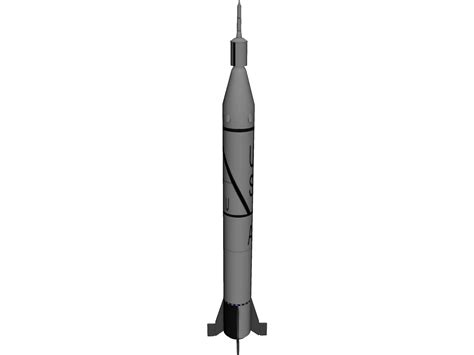 Rocket Jupiter C 3d Model 3dcadbrowser