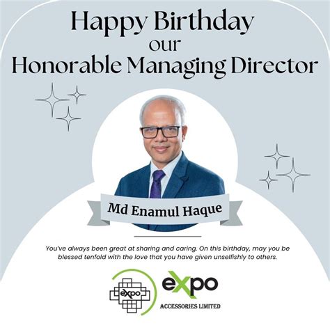 Expo Accessories Ltd On Linkedin Happy Birthday Our Honorable