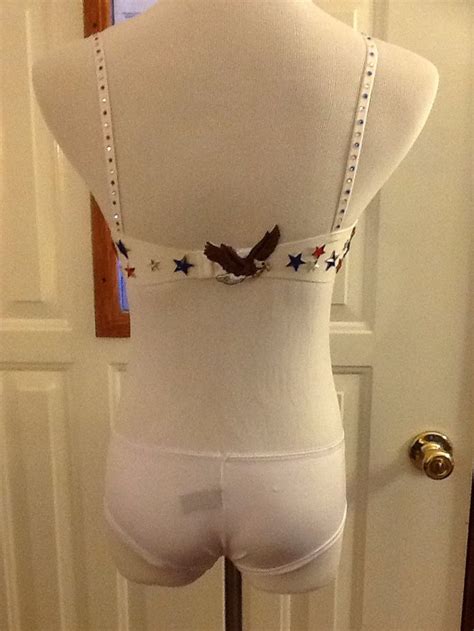 American Flag 34c Bra And Medium Panties Set Etsy