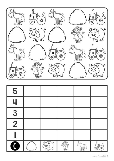 Farm Math Centers For Kindergarten Bandw Farm Math Math Centers Farm