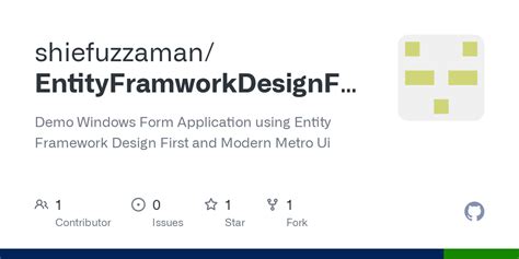 github shiefuzzaman entityframworkdesignfirstmetrouidemo demo