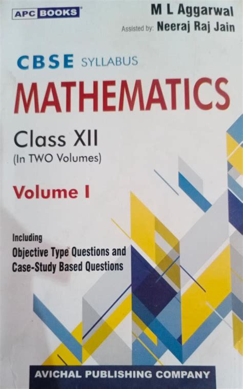 mathematics cbse vol 1 class 12 by ml aggarwal second hand and used book