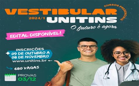 Unitins Lança Edital Do Vestibular 20241 Com 680 Vagas Em 17 Cursos De