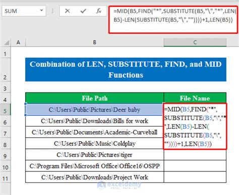 How To Get Filename From Path In Excel 6 Simple Methods