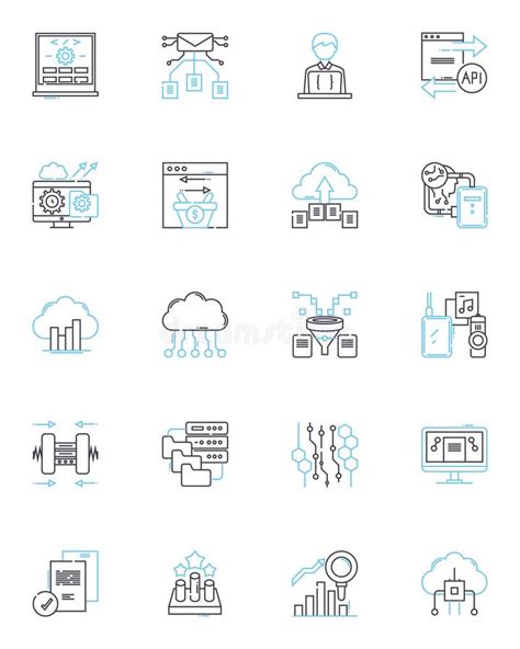 Market Monitoring Linear Icons Set Analysis Forecasting Insights