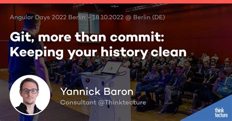 Git More Than Commit Keeping Your History Clean Thinktecture Ag